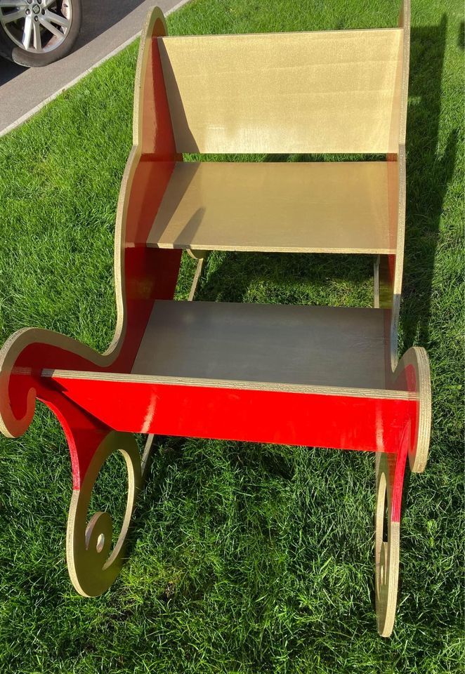 Santa Sleigh & Reindeers Rudolph Prancer Dasher Unpainted Easy Assemble ...