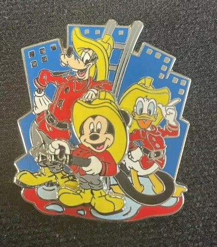 Disney Mickey Mouse, Goofy, & Donald Duck Firefighter Pin on Pin Design ...