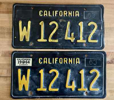 1964 California License Plate Pair - Commercial | eBay
