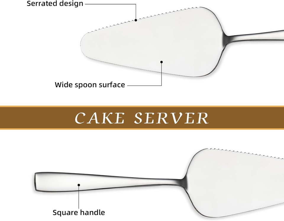 Cake Server, Pie Server, Cake Cutter, Pizza Cutter with Serrated Edges ...
