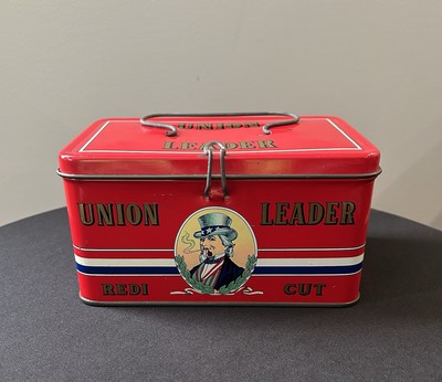 Antique Union Leader Redi Cut Tobacco Hinged Tin Lunch Pail | eBay