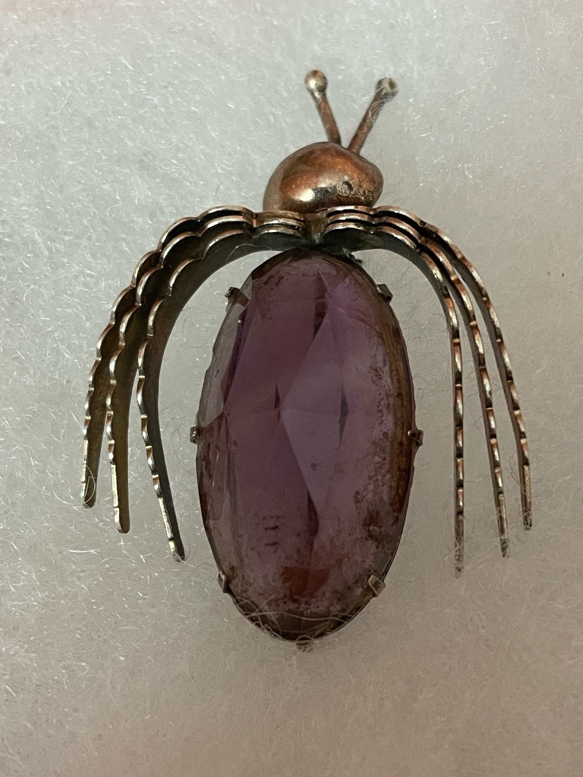 LARGE VINTAGE STERLING SILVER JELLY BELLY STYLE BUG W… - Gem
