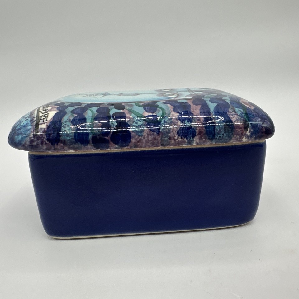 Vintage Lidded Trinket Box Ceramic Face Design Signed Costa Rica ...