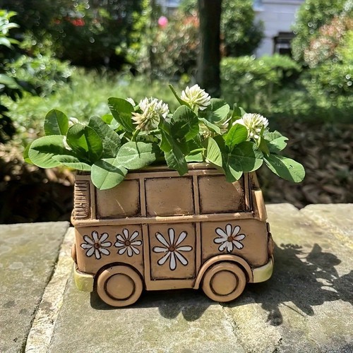 Handmade Resin Bus Flower Pot – Home, Garden Decorative Ornament ...