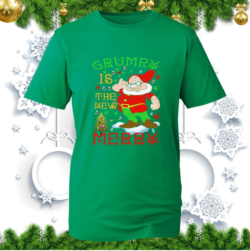 Grumpy Is The New Merry Christmas T-Shirt Grumpy Dwarf Xmas Movie Tree ...
