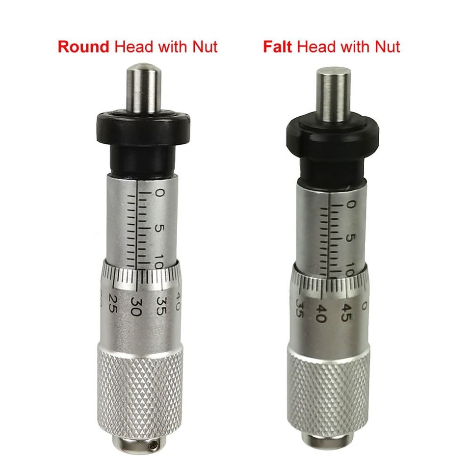 Micrometer Head Range Round Plat Type Micrometer Head Measure Tool 0 ...