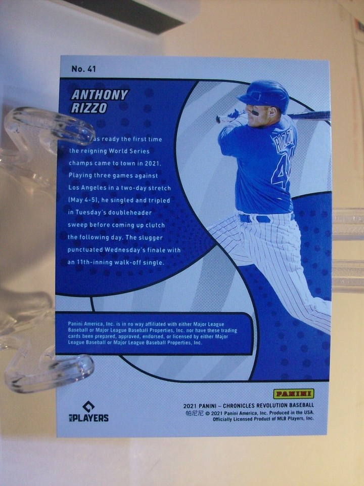 2021 Panini Chronicles Revolution Baseball Card #41 Anthony Rizzo ...