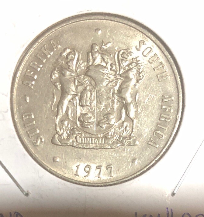 1977 South Africa 1 RAND Coin-Springbok~Coat of Arms-KM#88a | eBay