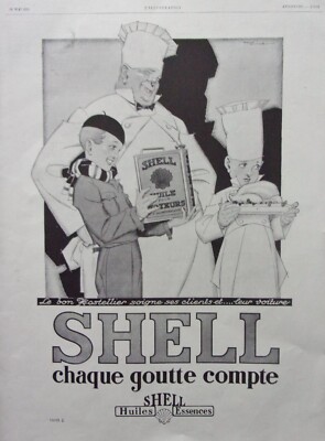 PUBLICITE advertising SHELL par RENE VINCENT ANNEE 1929 A2878 | eBay