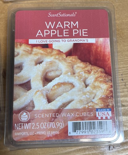 ScentSationals WARM APPLE PIE scented Wax Cubes/Melts / 1 PACK/ 2.5oz ...