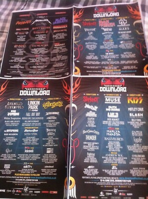DOWNLOAD FESTIVAL LINE-UP 2012 2013 2014 2015 - poster / magnet ...