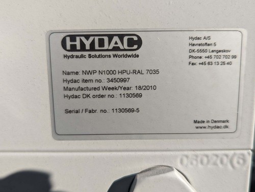 Hydac HPU-RAL 7035 Hydraulic Power Unit Wind Turbine Yaw Drive & Brake ...