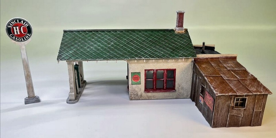 EARL’S SERVICE STATION O On30 Model Railroad Structure Unpainted Resin ...