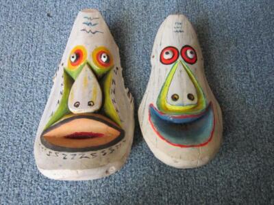 Hand Painted Mask Solomon Island Colorful Palm Tree Tropical Bubble ...