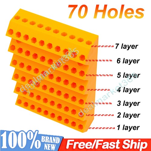 70 Slots Hex Bit Holder Organizer Drill Bit Storage Milling Cutter ...