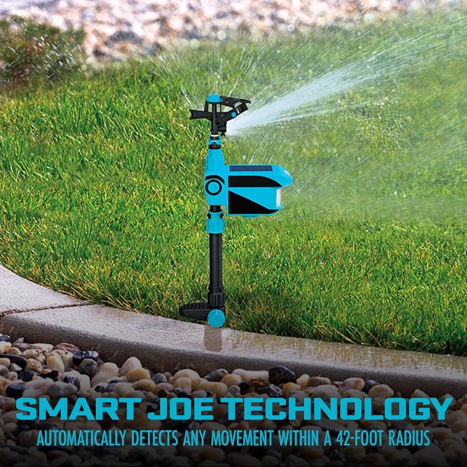 AQUAJOE Yard Pest Deterrent Motion Activated Water Sprinkler DAY/NIGHT ...