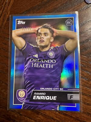 2023 Topps MLS Ramiro Enrique RC Blue Foil 51/99 #119 Orlando City SC ...