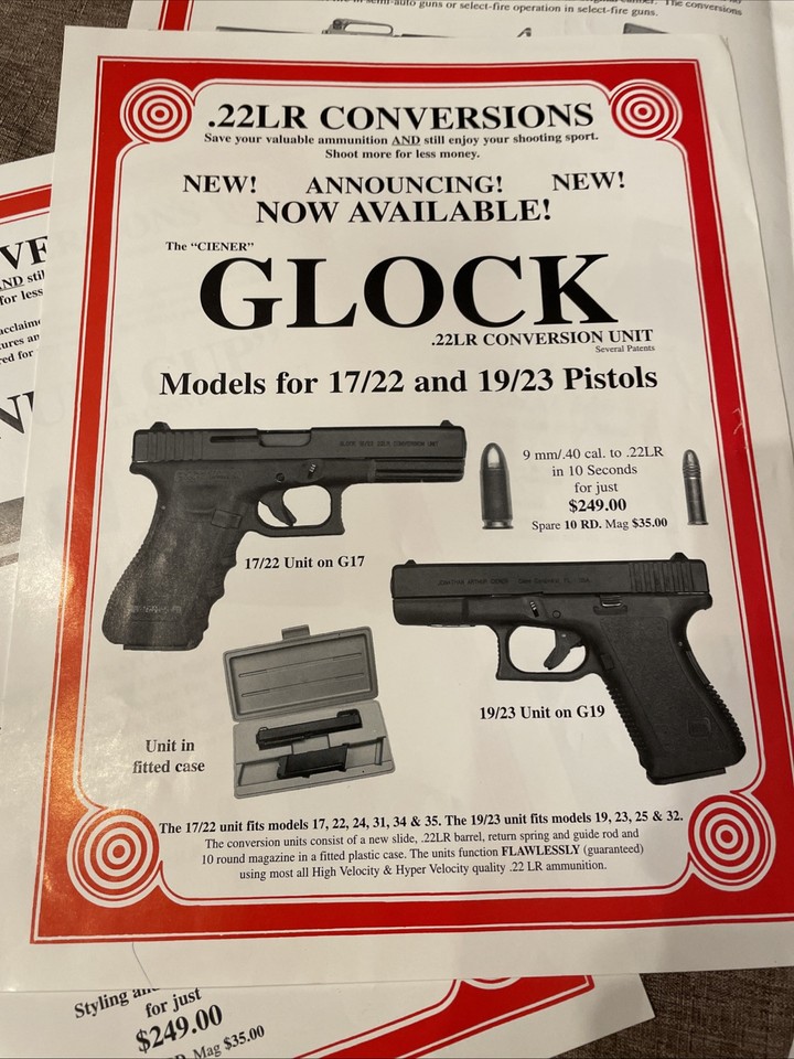 Original Jonathan Arthur Ciener 1990’s Catalog Brochure .22LR ...
