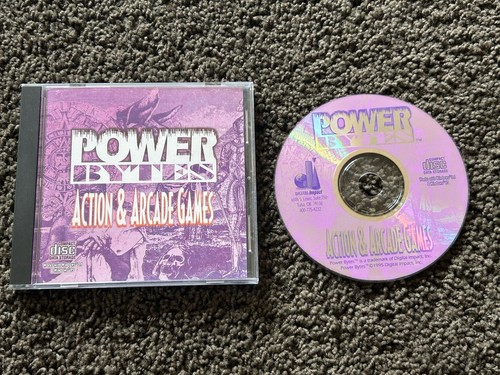 Power Bytes - Action & Arcade Games IBM Windows 3.1 95 CD-ROM Disc Vtg ...