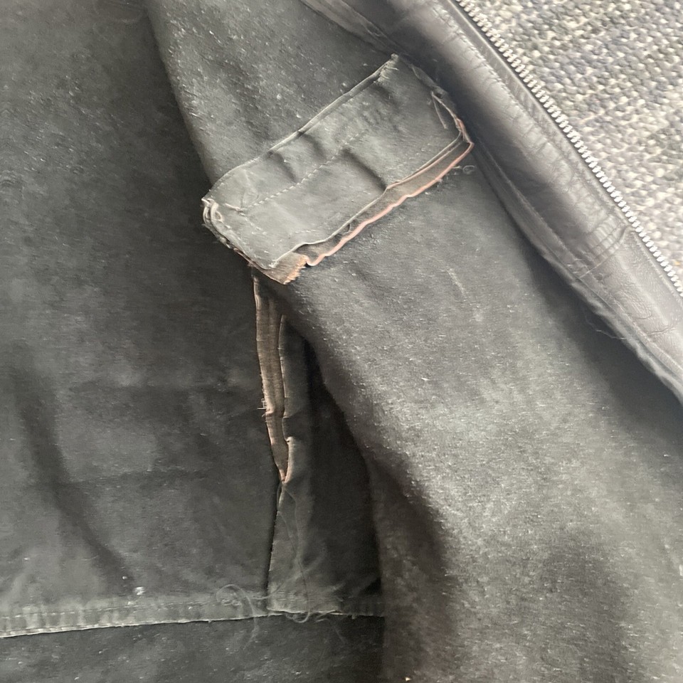 Vtg Cafe Racer Black Leather Motorcycle Jacket L XL Talon | eBay