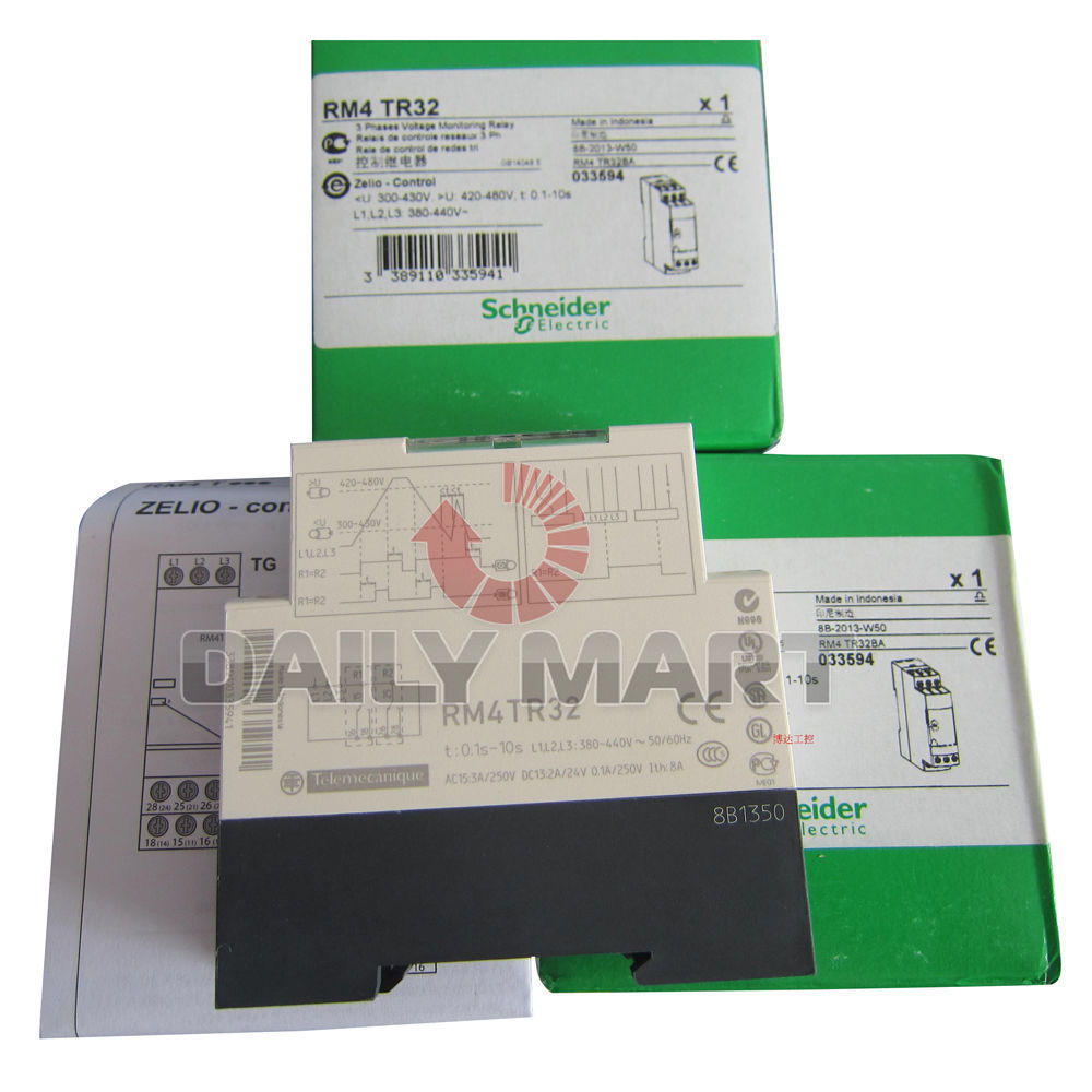 SCHNEIDER RM4TR32 TELEMECANIQUE 3 PHASE NETWORK MONITORING CONTROL ...