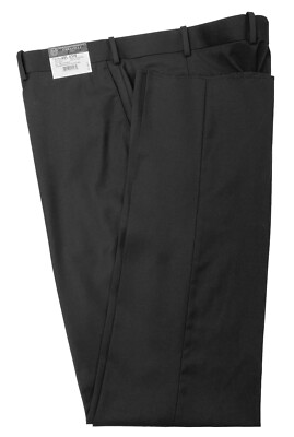 New Men's Caravelli Black Suit Dress Pants Flat Front Big & Tall 48 ...