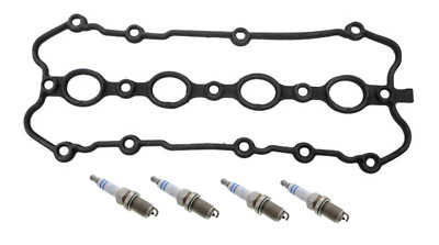 Valve Cover Gasket w/ 4xSpark Plugs for VW Eos Golf R GTI Jetta GLI ...