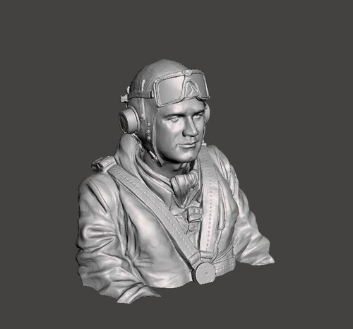 WWII RAF war pilot bust STL | eBay