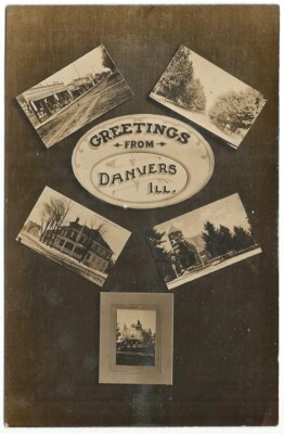Danvers Illinois IL Multi-view RPPC Real Photo Postcard c.1911 | eBay