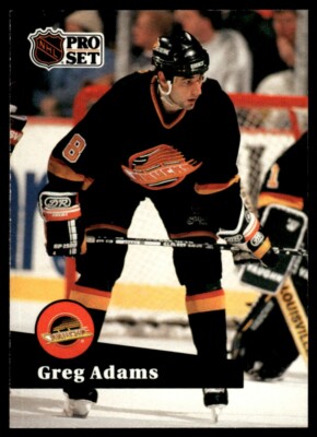 1991-92 Pro Set #243 Greg Adams Vancouver Canucks | eBay