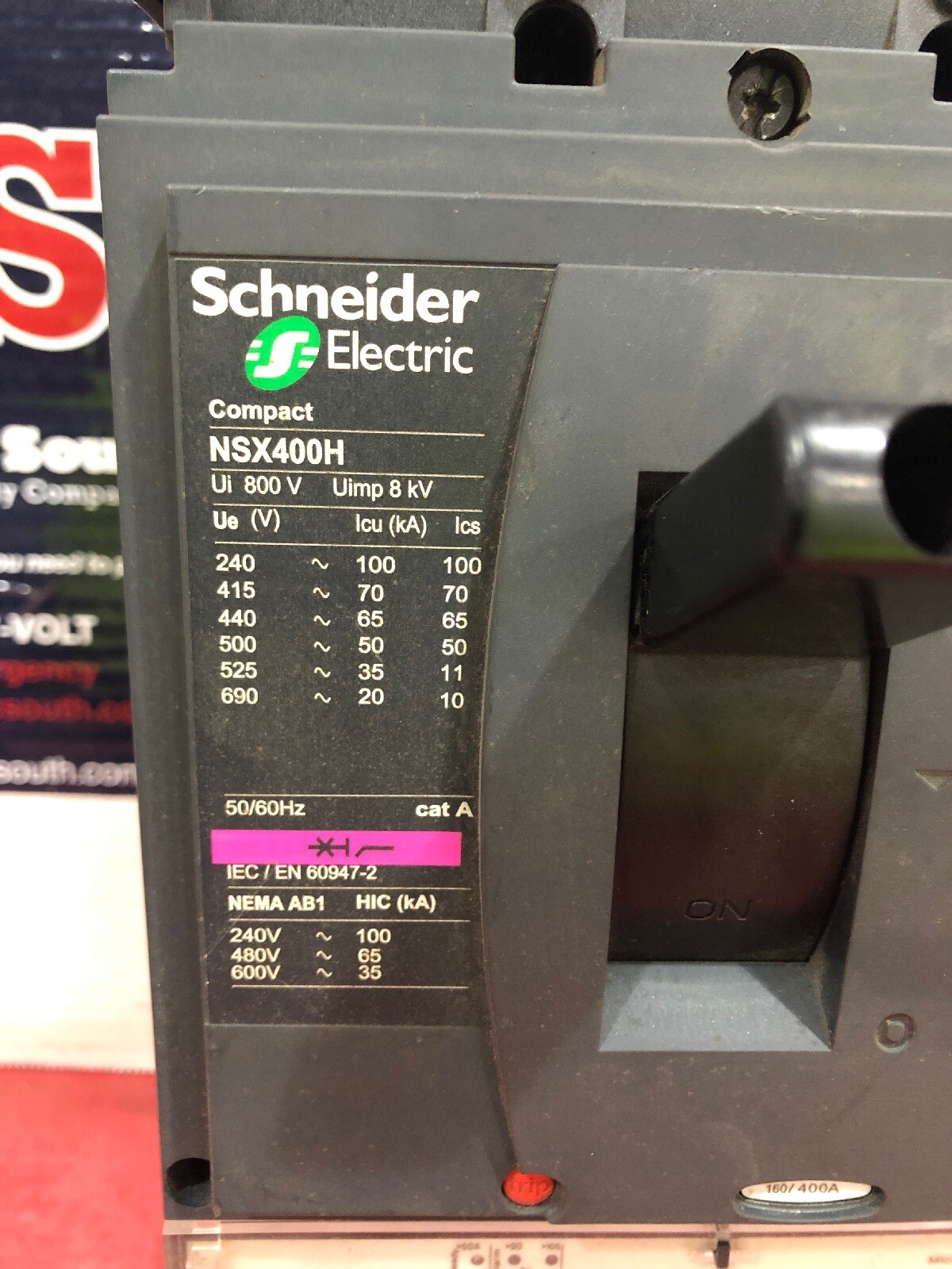 Schneider Electric Circuit Breaker NSX400H 400 Amp 600 Volt 3 Pole W ...