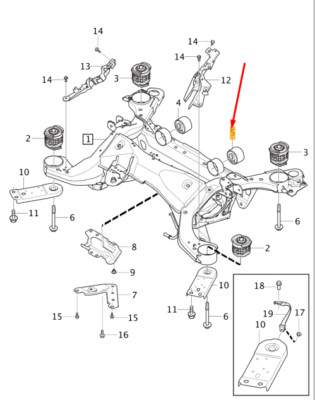 VOLVO V60 MK2 Rear Subframe Left Bushing 31367732 NEW GENUINE | eBay UK