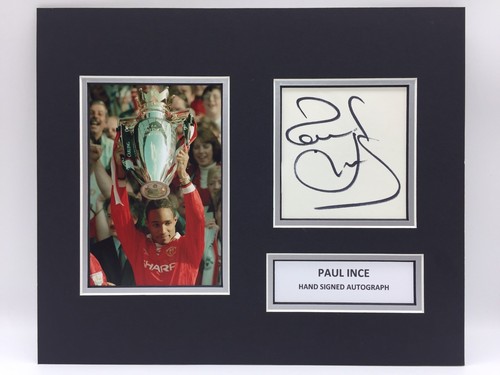 RARE Paul Ince Manchester United Signed Photo Display + COA AUTOGRAPH ...