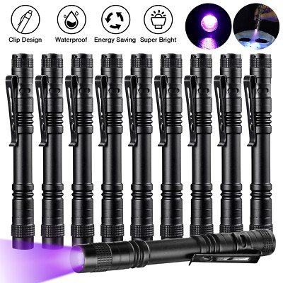 Lot 1-10X UV Ultra Violet LED Flashlight Blacklight Light 395nm ...