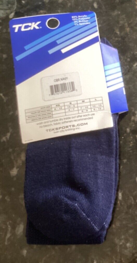 TCK Solid Baseball/Softball Tube Sock Navy Blue Socks Size M - W (7-10 ...