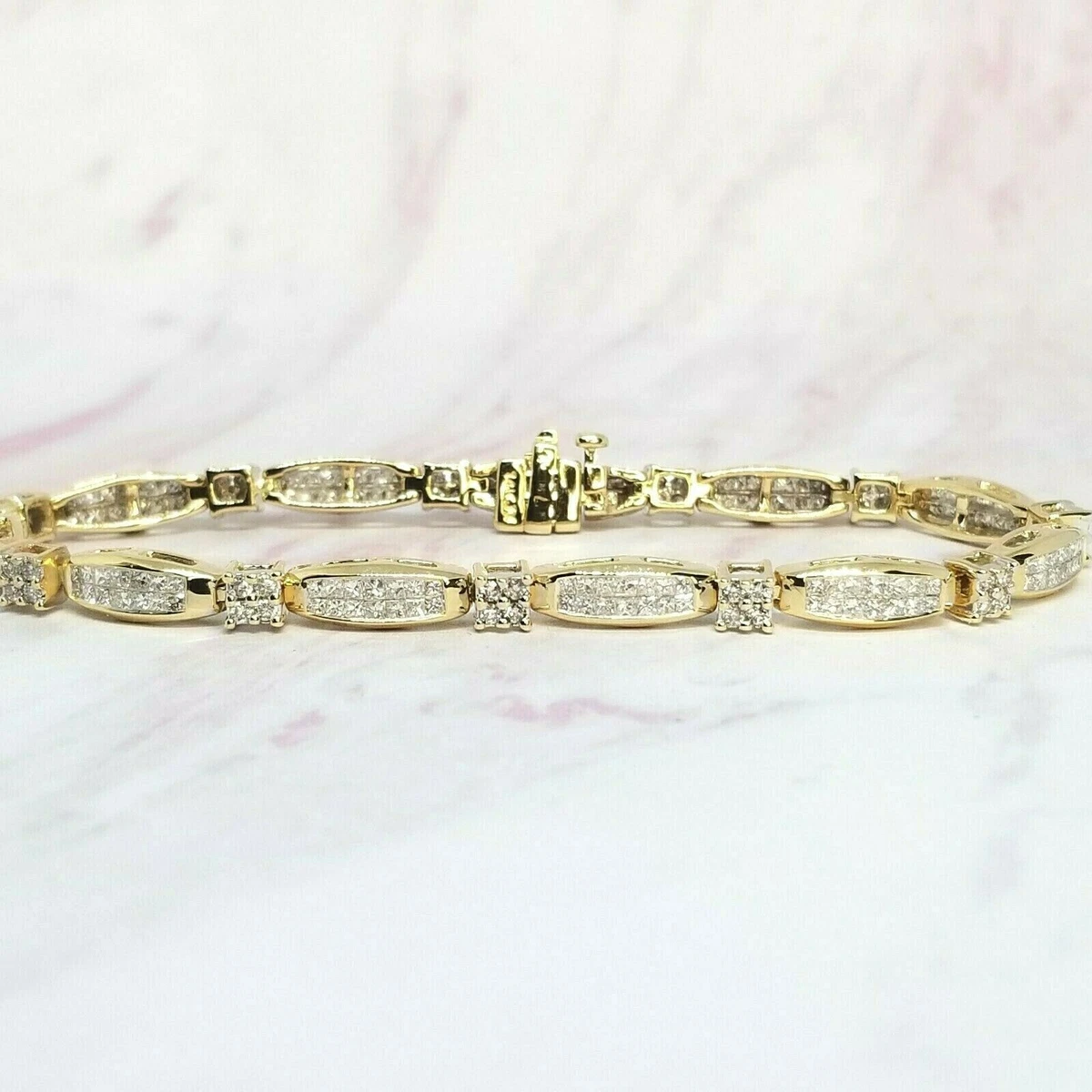 10K Yellow Gold Kay Jewelers Diamond Baguette Bracelet, 50% OFF