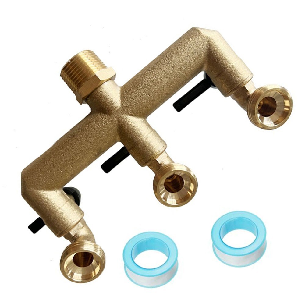 Ergonomic Design Brass Garden Tap Splitter Water Nozzle Male Thread ...