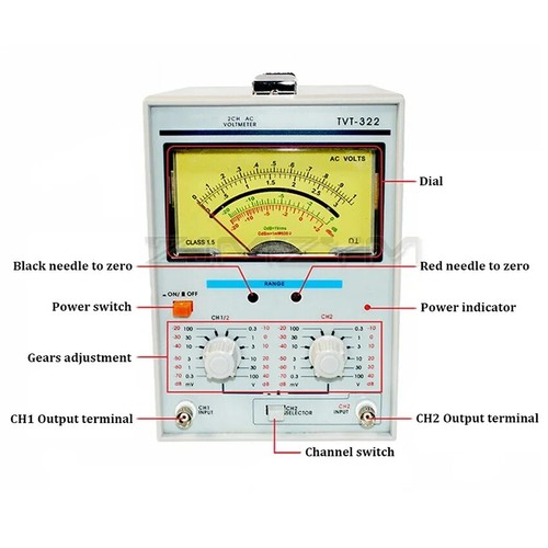 Digital AC Millivoltmeter Dual-channel High-precision Digital Display ...