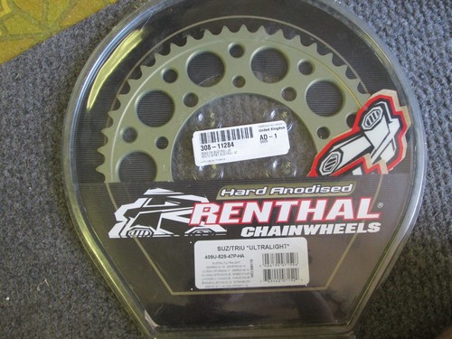 RENTHAL CHAINWHEEL - REAR ALLOY - 47T /VSTROM TRIUMPH GSXR600 GSXR750 C ...