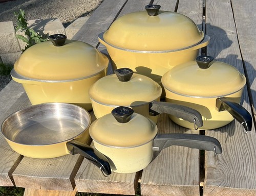 Vtg Club Aluminum Cookware 11 Pc Set of Pots Pans Dutch Oven w/Lids ...