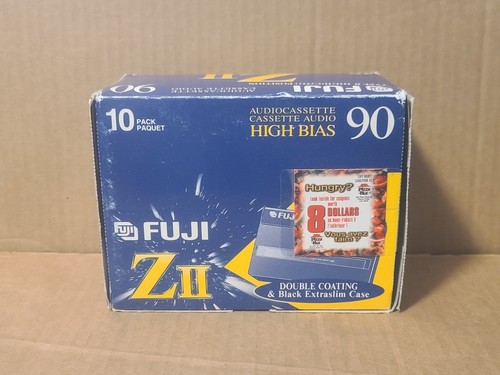 Fuji ZII 90 High Bias Blank Type II 2 Cassette Tape 10 Pack Box, Brand ...