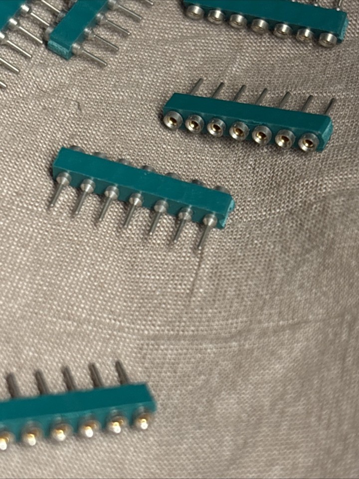 T&B 7 PIN SIP MACHINE PIN SOCKETS, LOT OF 11 SOCKETS, RARE GREEN VINTAGE IC | eBay