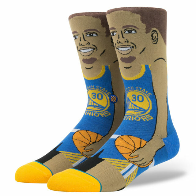 Stance NBA Golden State Warriors Stephen Curry Cartoon Men's Socks ...