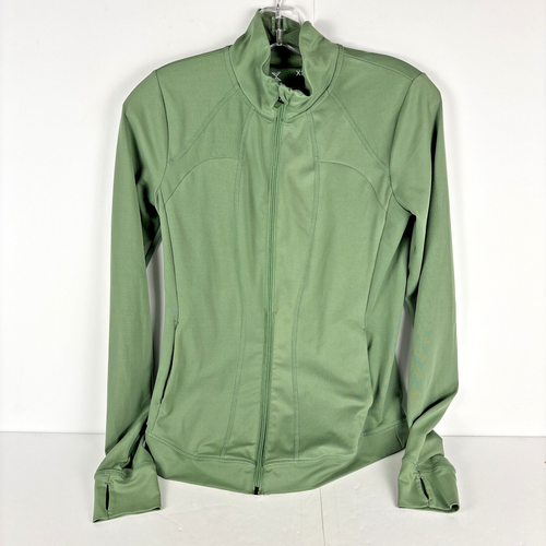 Xersion Womens XS Green Activewear Jacket Full Zip Thumb Holes Quick ...