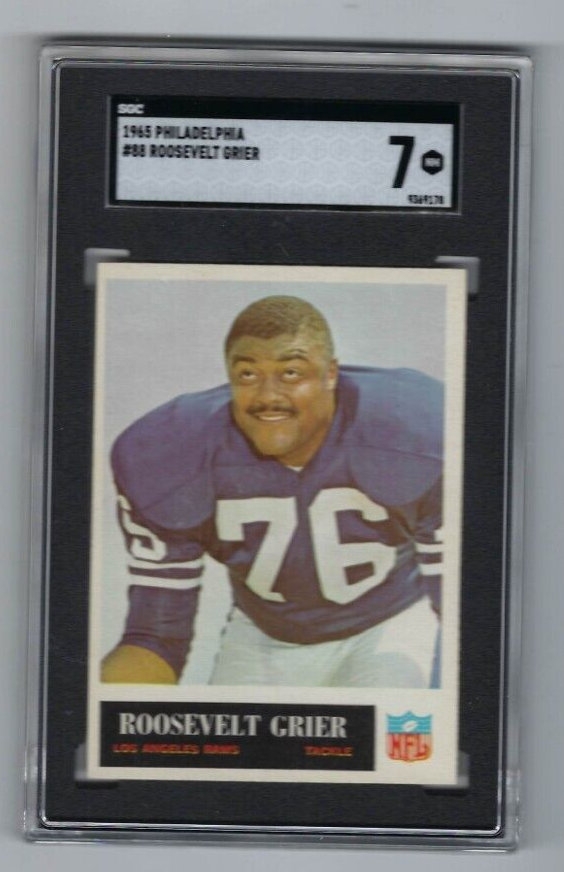 1965 Philadelphia football card 88 Roosevelt Grier Los Angeles Rams ...