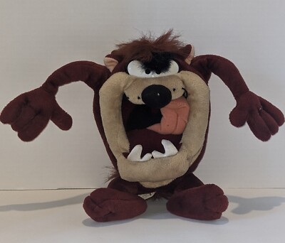 Vintage TYCO Talking TAZ 1994 Looney Tunes Tasmanian Devil 10" Plush ...