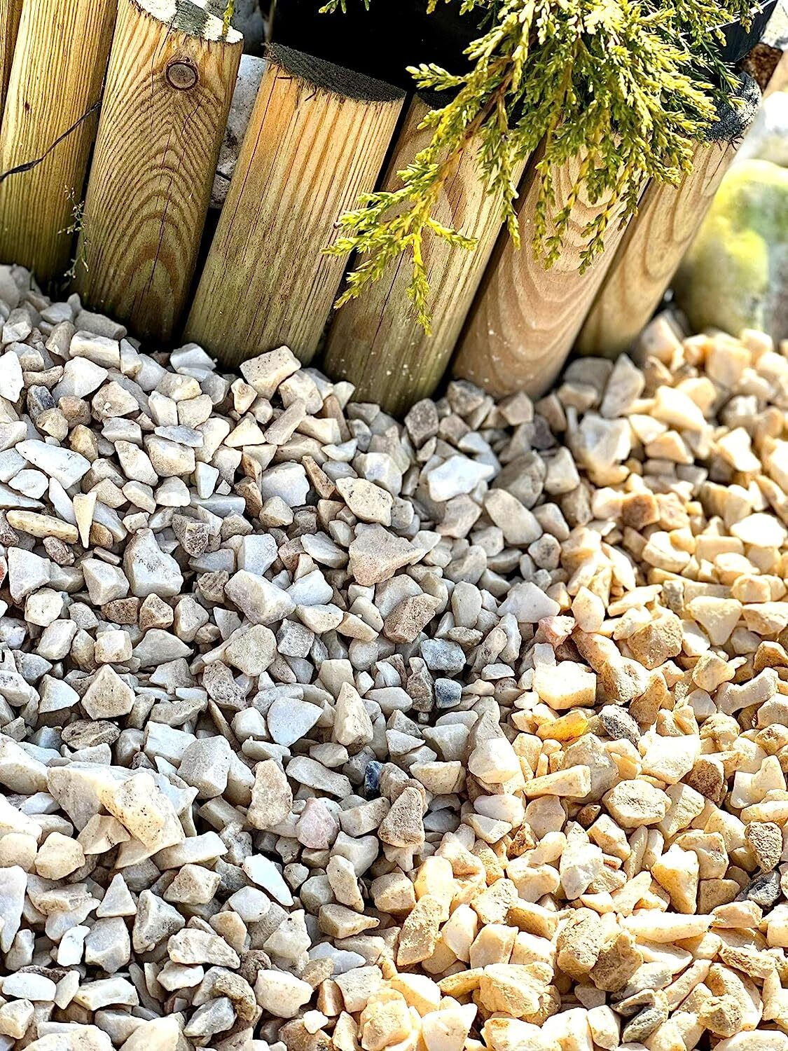 Decorative Garden Stones Marble Cream WHITE Pebbles Aggregates ...