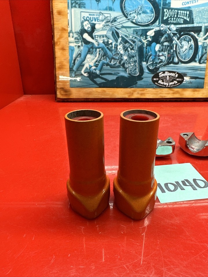 Harley Springer Softail Front Fork Riser BLEM handlebar Cap 4” Oem ...