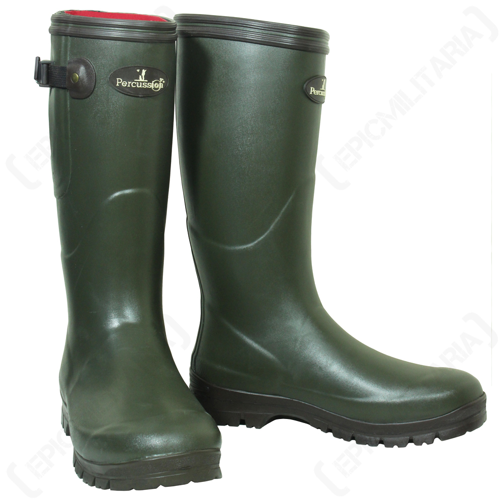 Percussion Sologne Neoprene Hunting Wellington Boots - Shooting Fishing ...