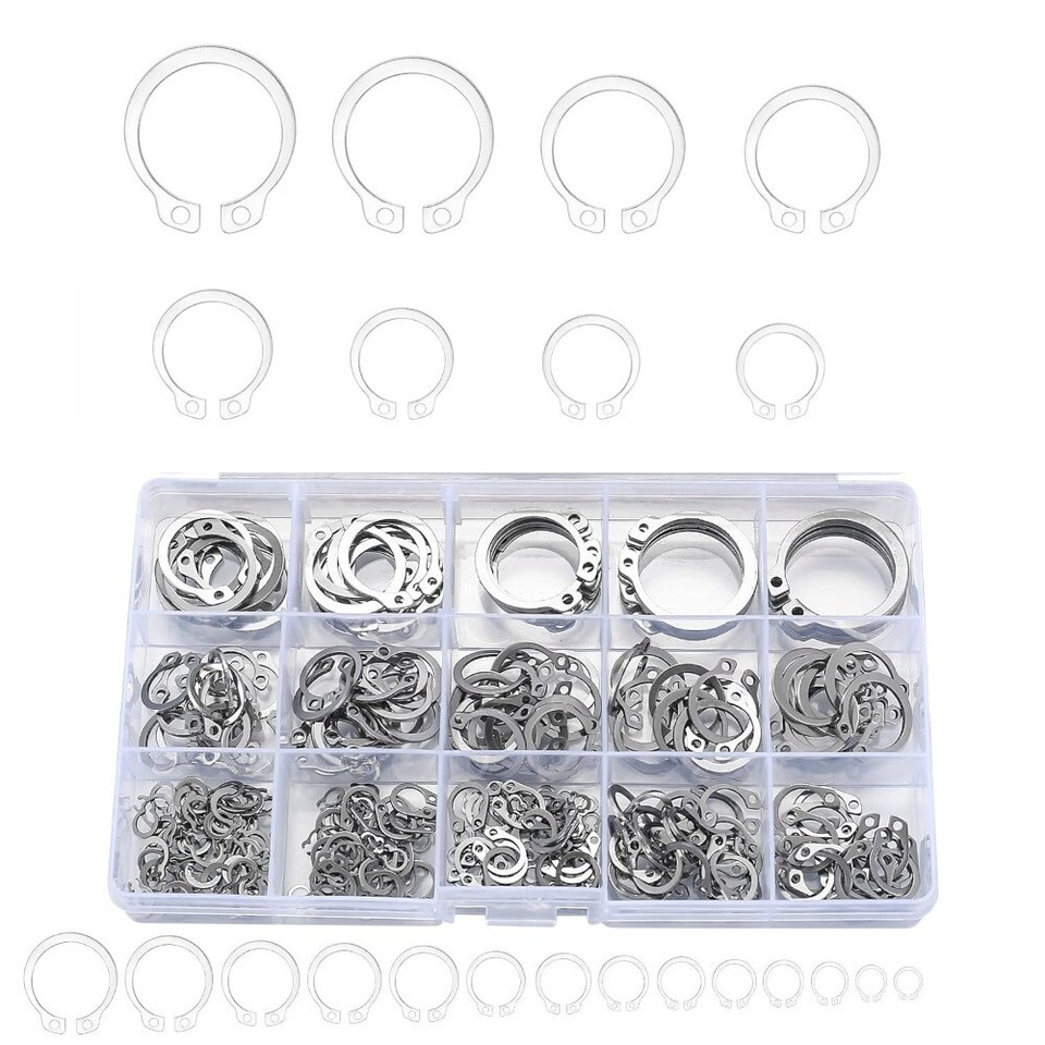 270x Circlip Set external Circlips snap Ring assortment set retaining ...